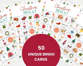 Christmas Bingo Printable Game for Kids, Family, Friends, Parties, and ...
