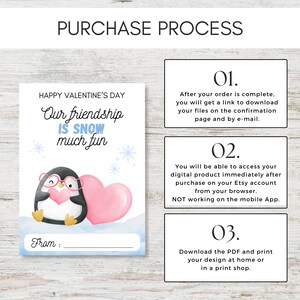 Penguin Valentines Cards for Kids, Cute Printable Preschool Valentines ...