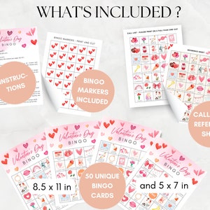 Valentines Bingo Cards for Kids, Printable Valentines Day Bingo Cards ...