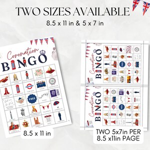 Coronation Bingo Game Coronation Party Game King Charles III - Etsy