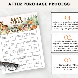 Woodland Baby Shower Bingo Cards Prefilled, Woodland Themed, Animal ...