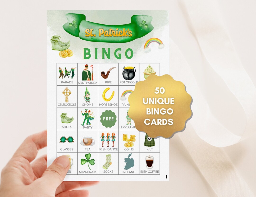 Bingo Cards St Patricks Day Game, Printable Game for St Patrick's,st ...