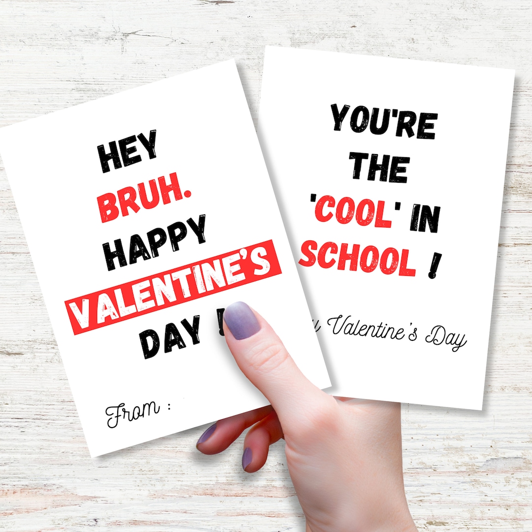 Funny Valentines Day Cards for Kids, Cute Printable Valentines Card for ...