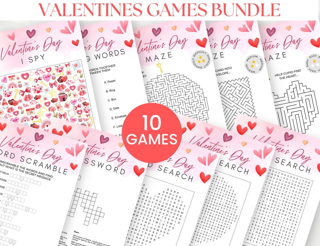 Easy Classroom Valentines Party Games for Kids, Printable Valentine ...