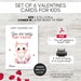 Printable Kitten Valentines Day Cards for Kids, Cute Cat Valentines Day ...