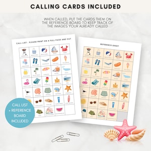 Summer Bingo Game, Beach Bingo Party Game, Fun Summer Activity for Kids ...