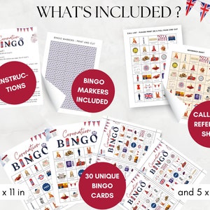 Coronation Bingo Game Coronation Party Game King Charles III - Etsy