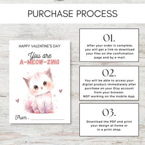 Printable Kitten Valentines Day Cards for Kids, Cute Cat Valentines Day ...