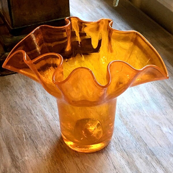 Fluted Glass Vase - Etsy