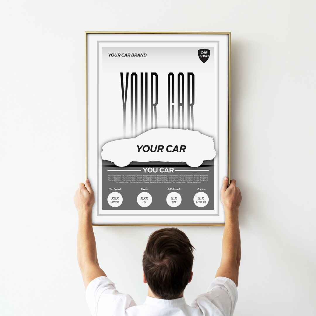 Printable Individual Car Poster, Digital Download, Decoration, Tuning ...