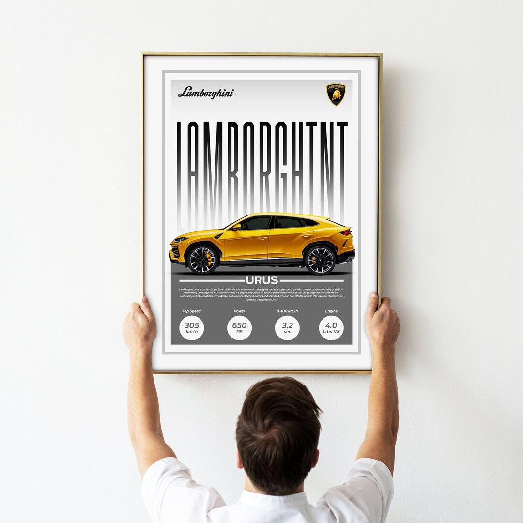 URUS Lamborghini, Car Poster, Digital Download, Decoration, Tuning ...
