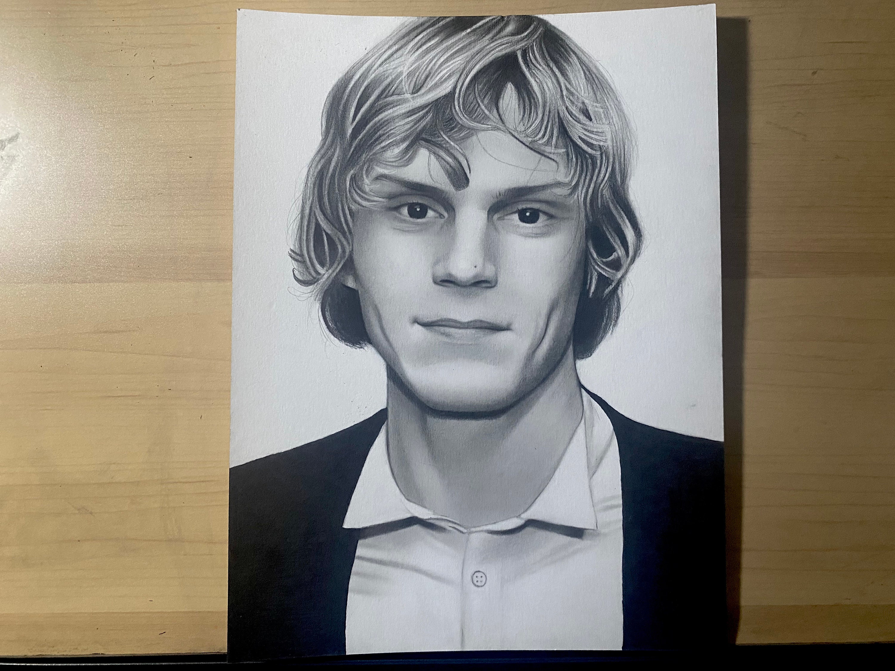 Evan Peters Portrait Drawing Print - Etsy