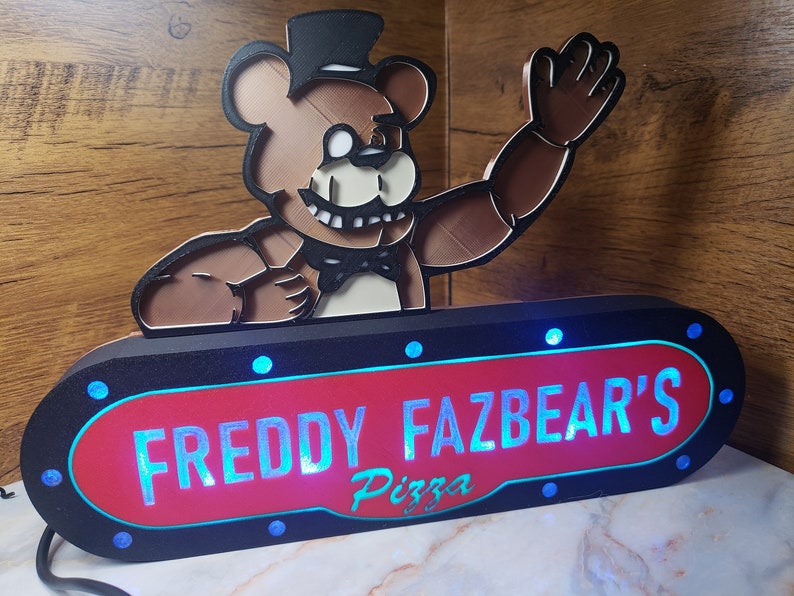 Five Nights at Freddy's Inspired Light up Sign - Etsy