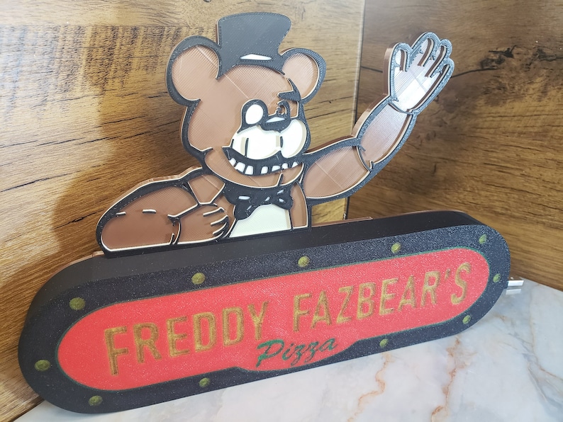 Five Nights at Freddy's Inspired Light up Sign - Etsy