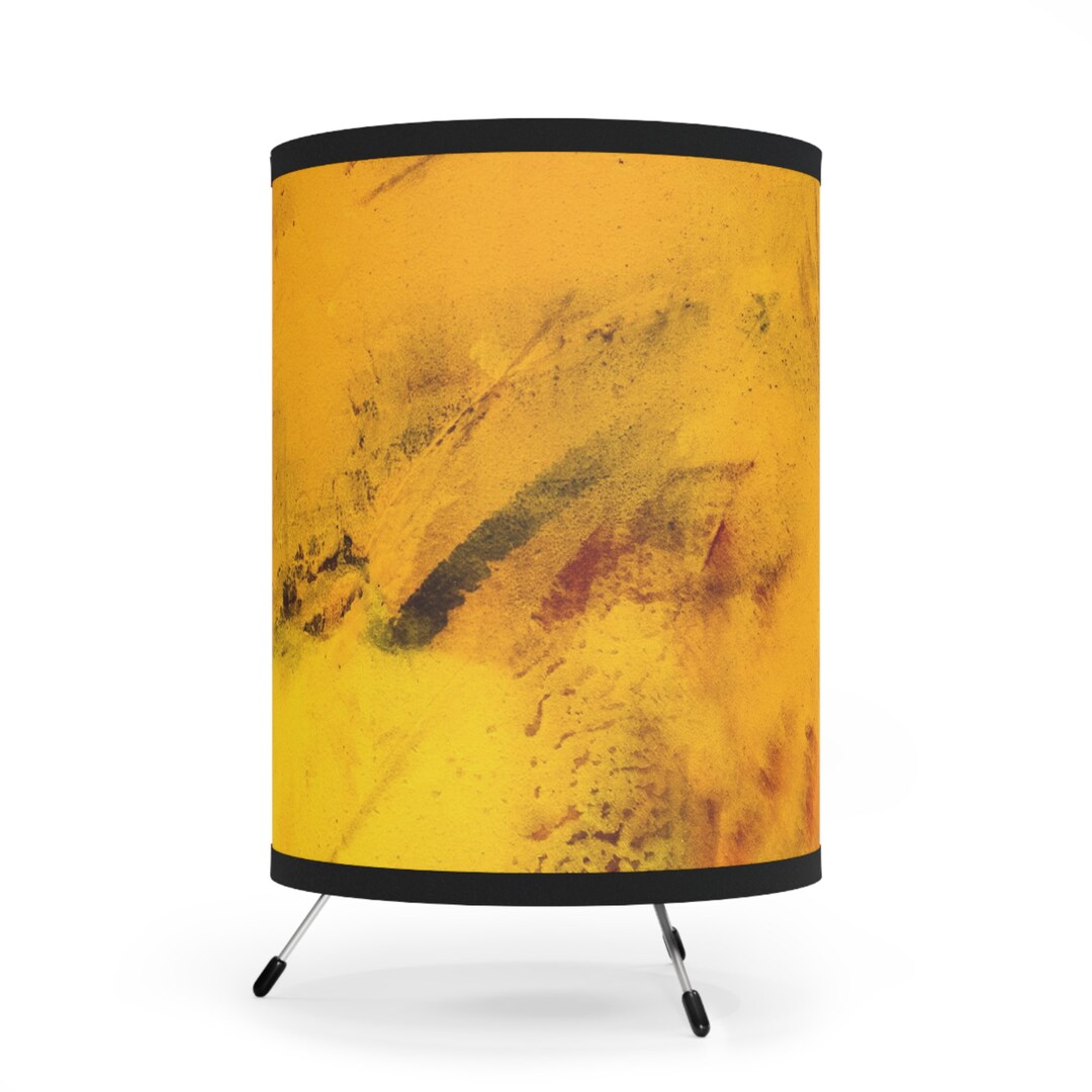 Study in Orange One - Tripod Lamp With High-res Printed Shade - Etsy