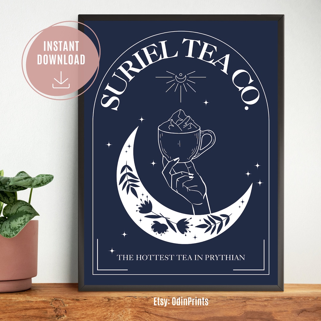 Suriel Tea Co. Book Digital Print in Midnight Blue ACOTAR Sarah J Maas ...