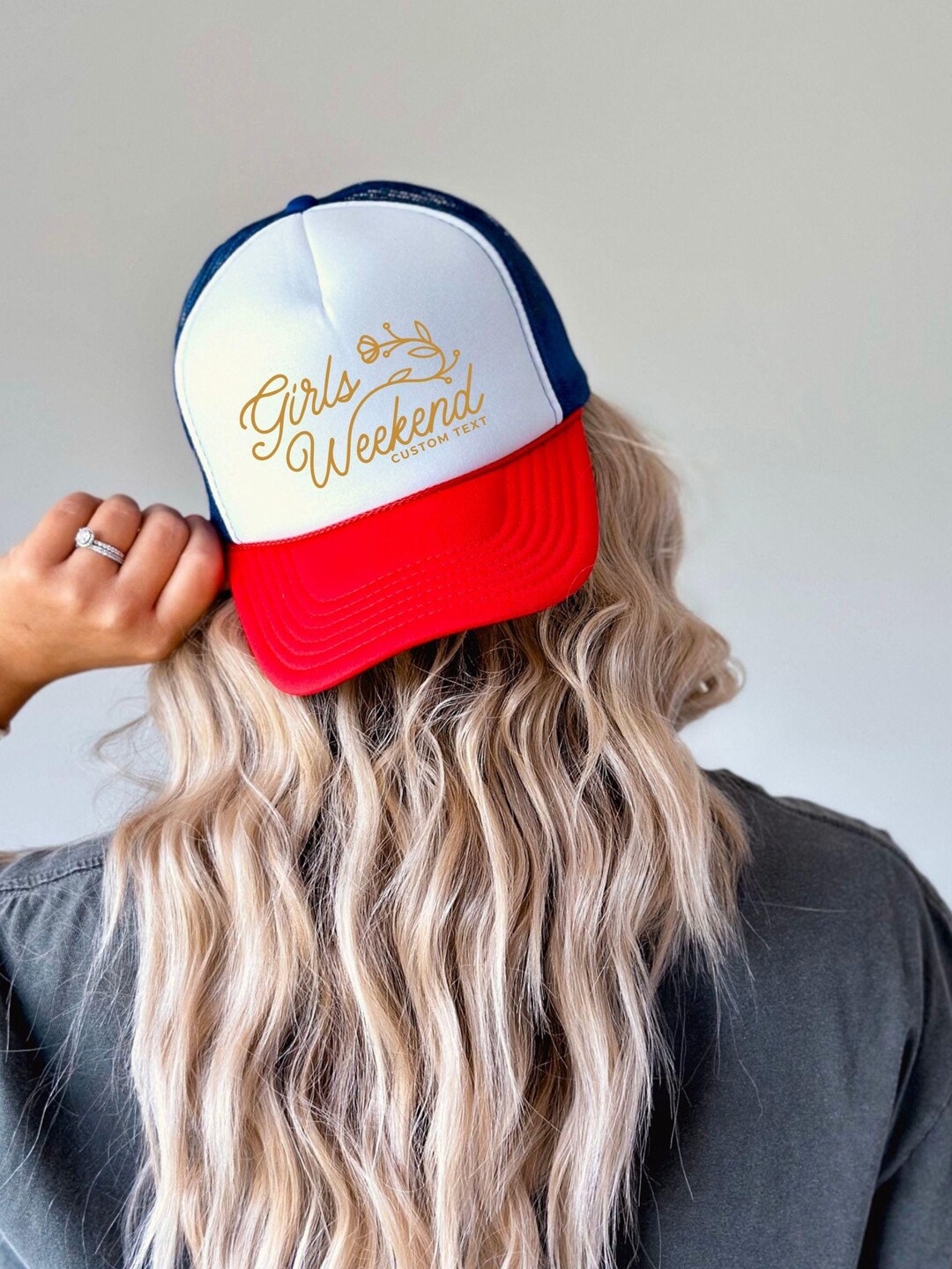 GIRLS WEEKEND HATS, Custom Girls Trip Gifts, Custom Truckers Hat ...