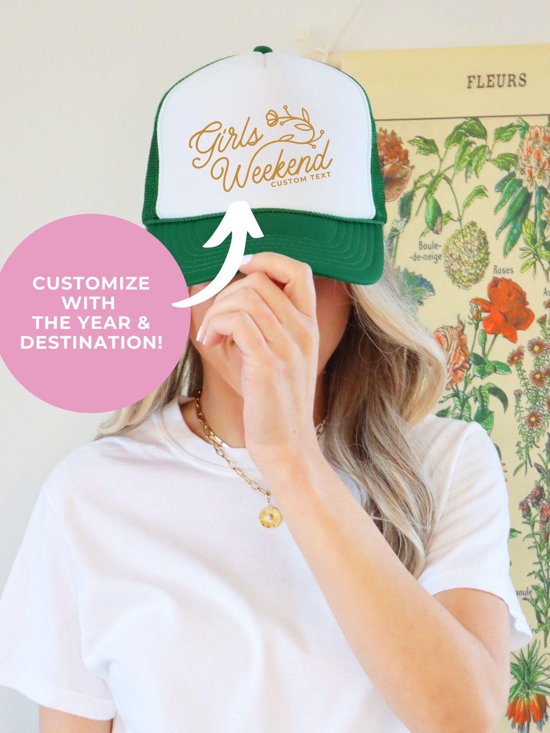 GIRLS WEEKEND HATS, Bachelorette Trip Custom Truckers Hat, Custom Girls ...