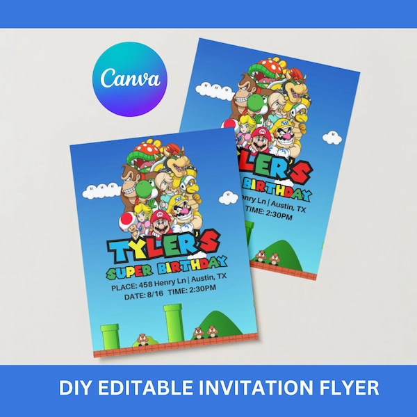 Super Mario Flyer - Etsy