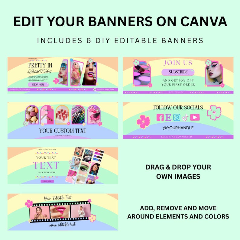 Pretty Pastel Canva & Editable Shopify Theme Template | Shopify Theme ...