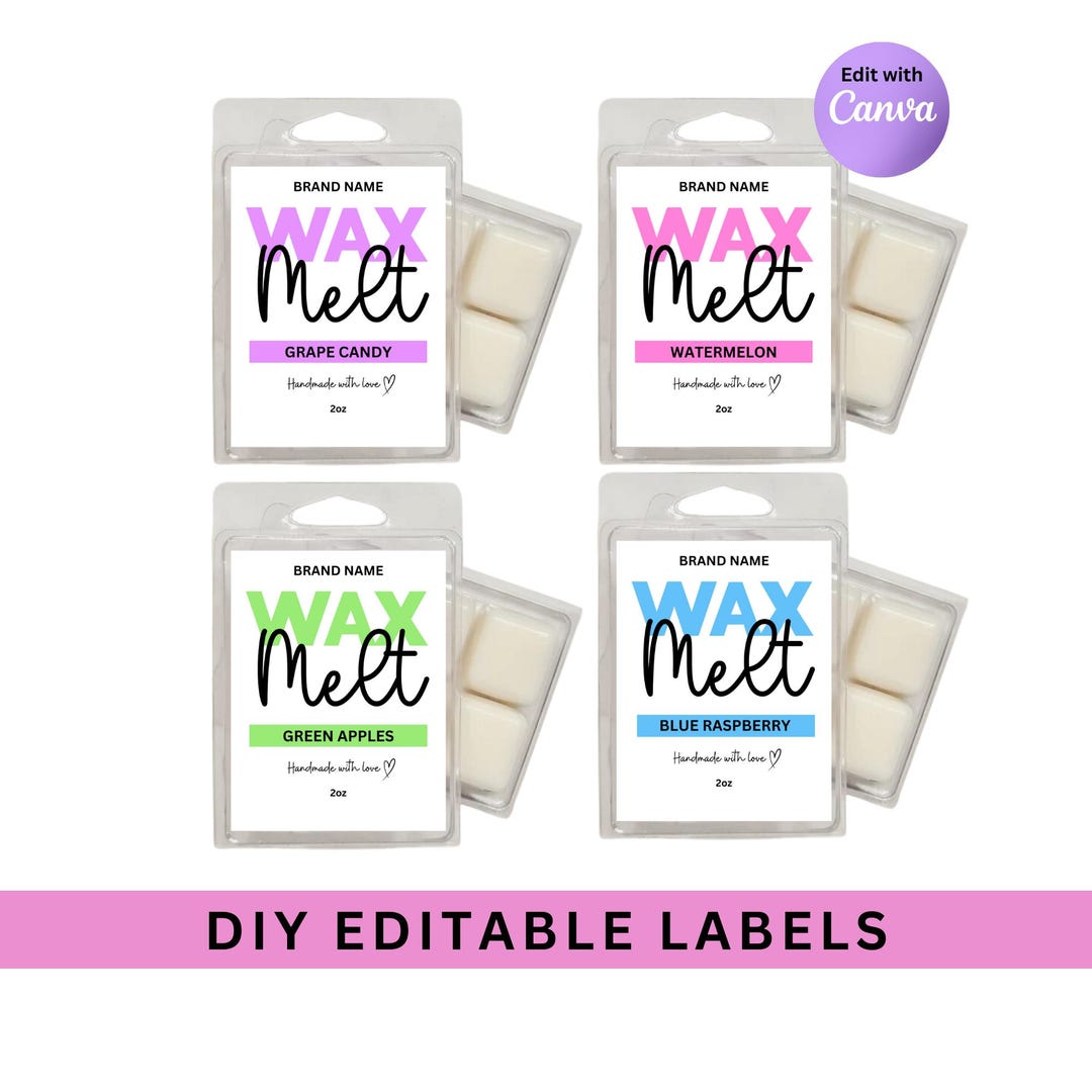DIY Wax Melt Label / Canva Editable Labels / Wax Melt Labels / Luxury ...