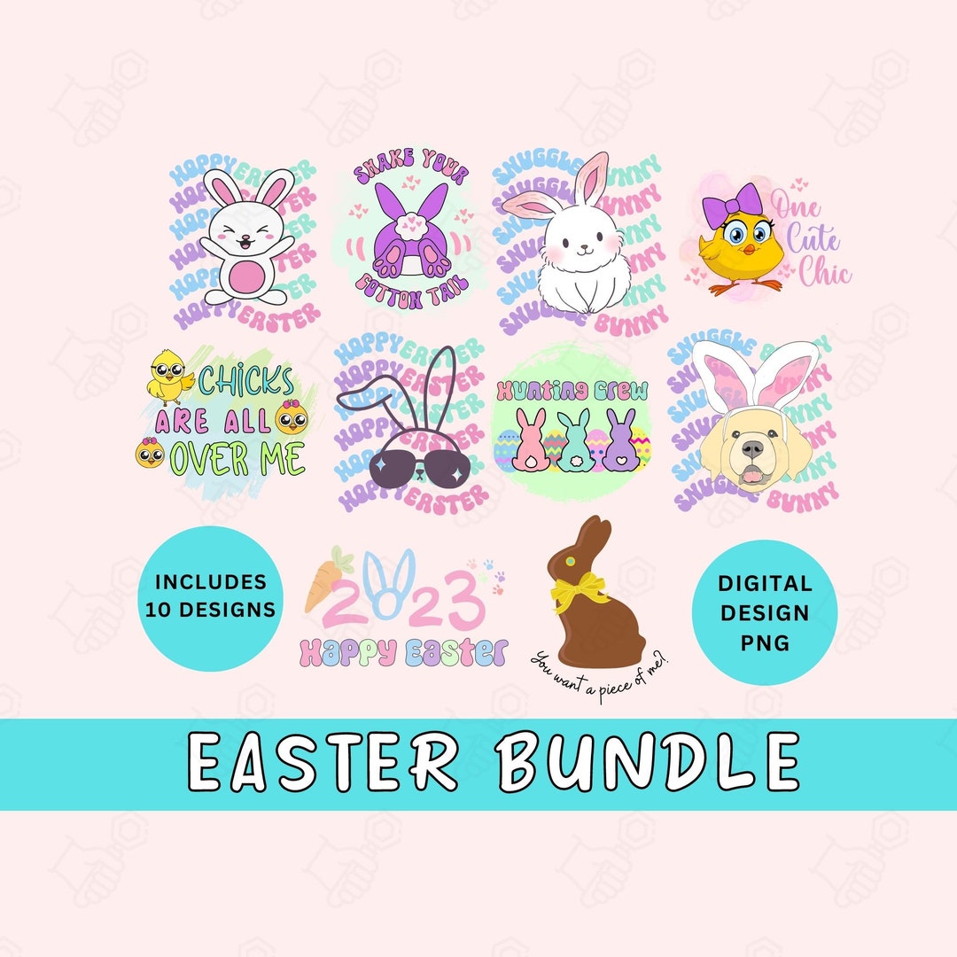 Easter PNG Bundle Digital Designs, Easter Bundle Designs, Funny Easter ...