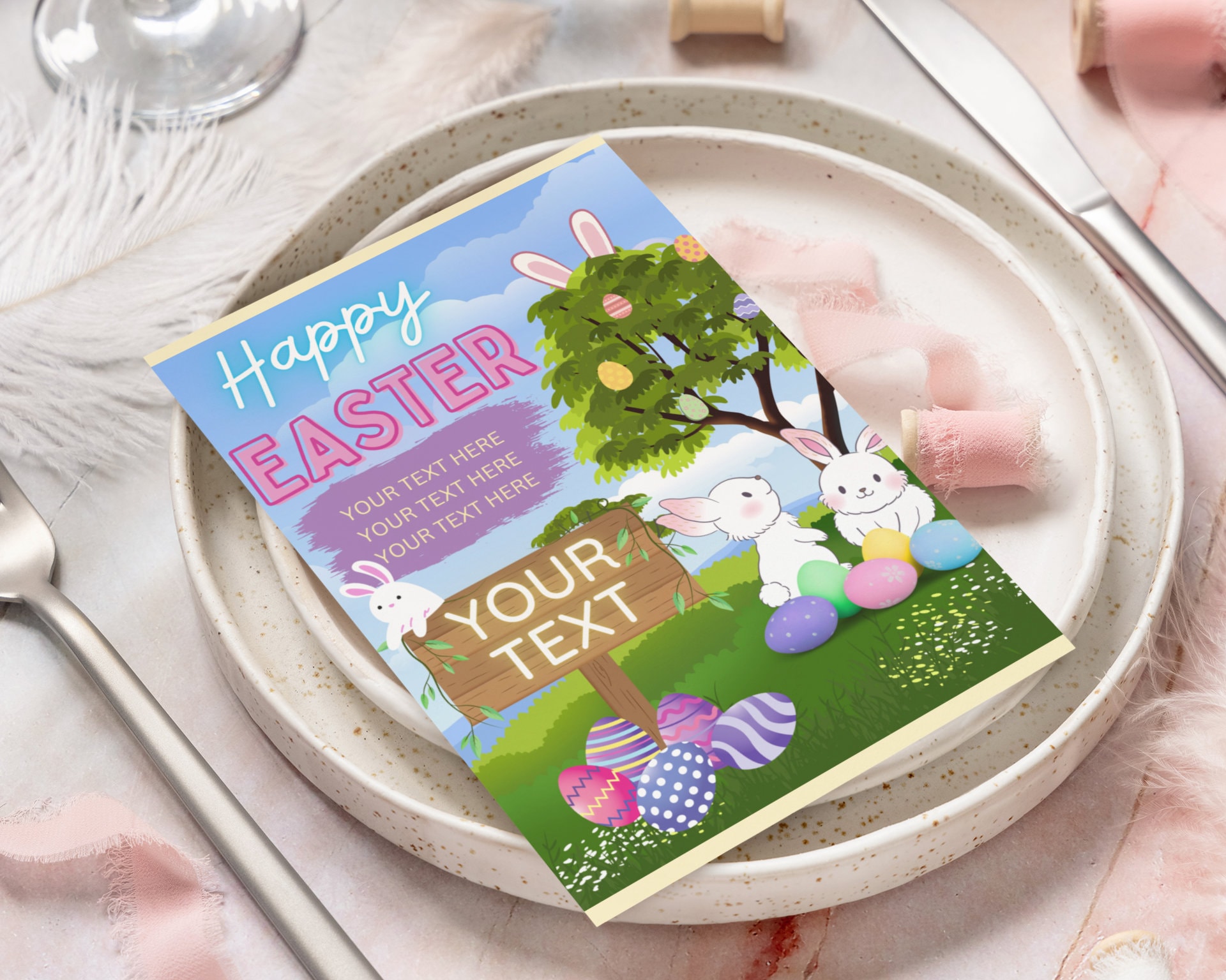 Editable Easter DIY Flyer, Canva Editable Flyer, Easter Templates ...