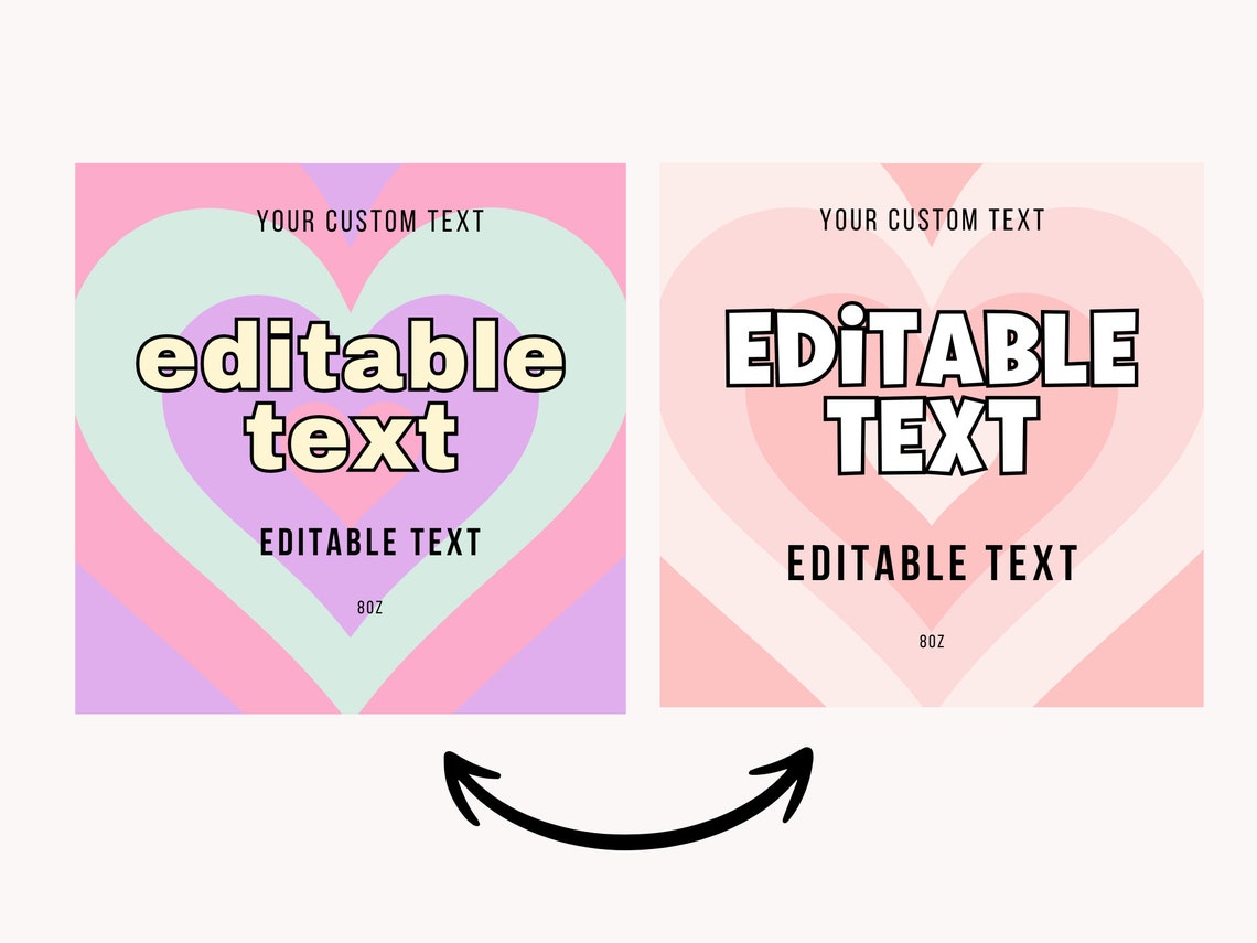 DIY Printable Label Template, Cute Custom Labels, Editable Printable ...