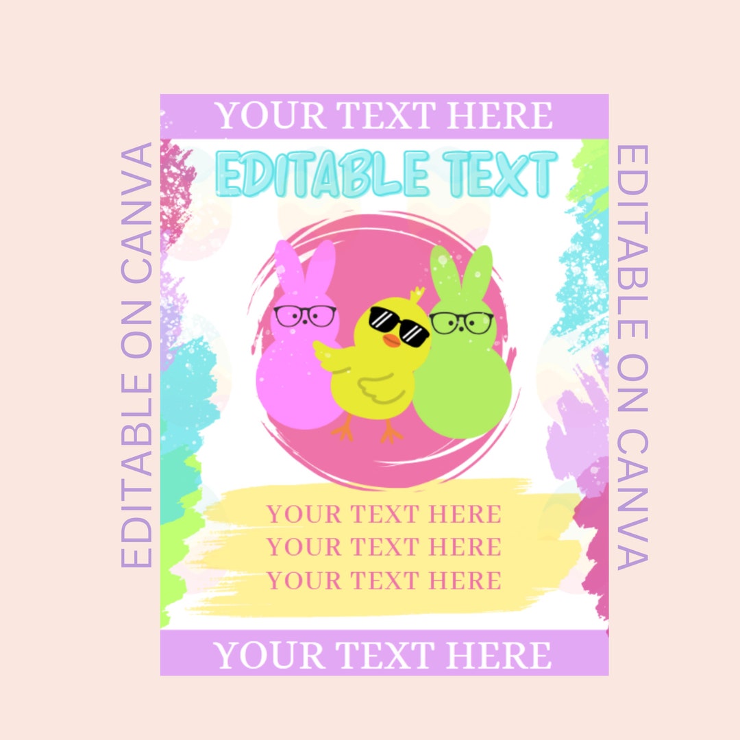 Editable Easter DIY Flyer, Canva Editable Flyer, Easter Templates ...
