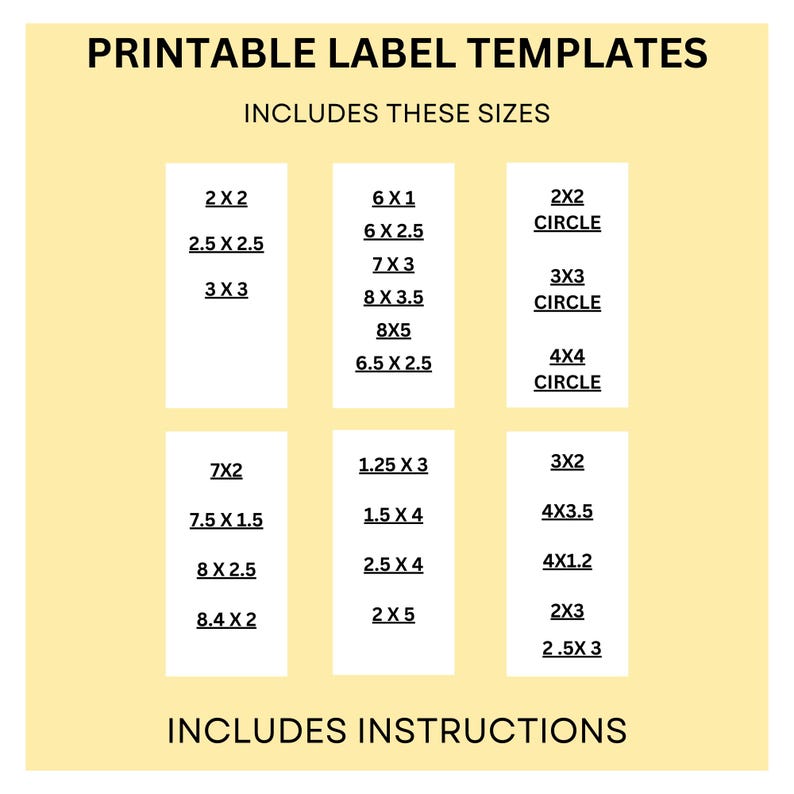 Printable Label Template / DIY Label Printable Sheets / Drag and Drop ...
