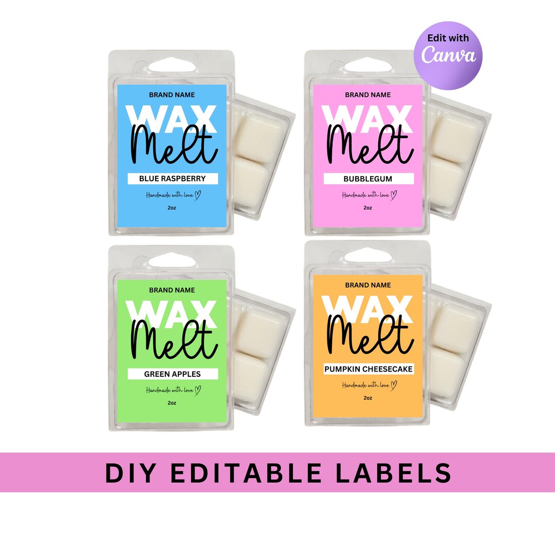 DIY Wax Melt Label / Canva Editable Labels / Wax Melt Labels / Luxury ...