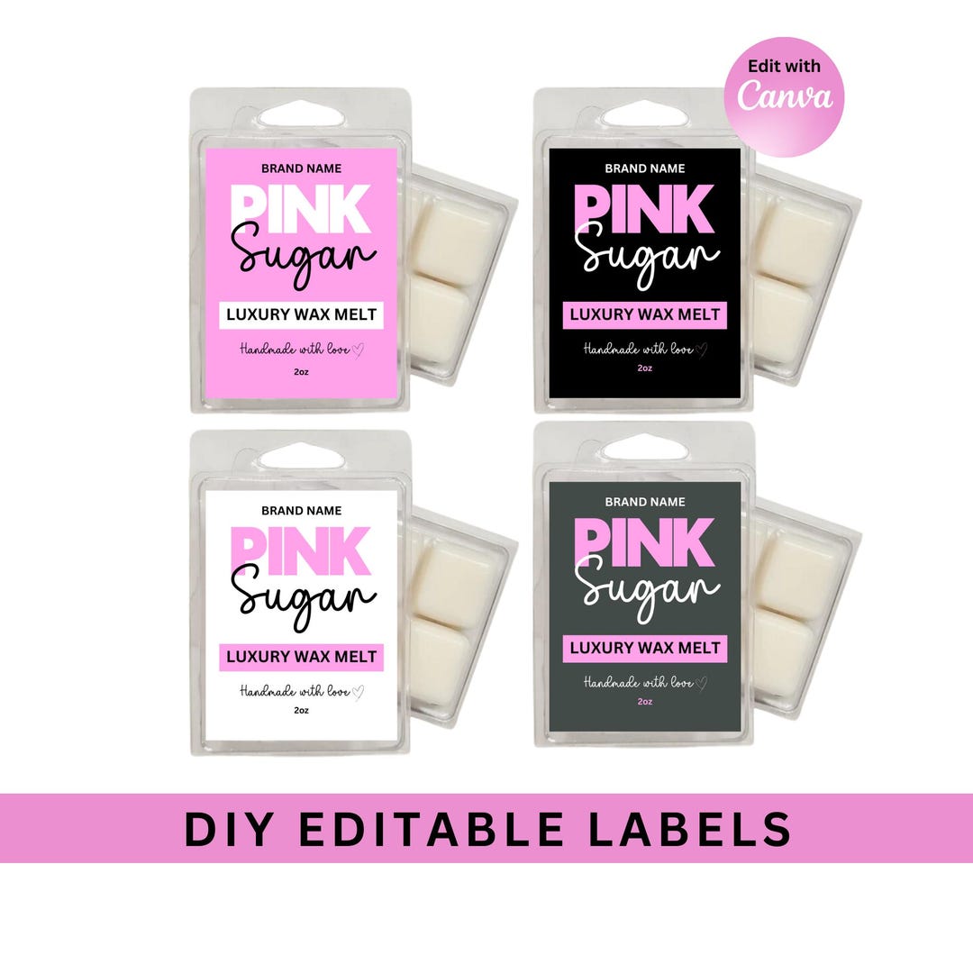 DIY Wax Melt Label / Canva Editable Labels / Wax Melt Labels / Luxury ...