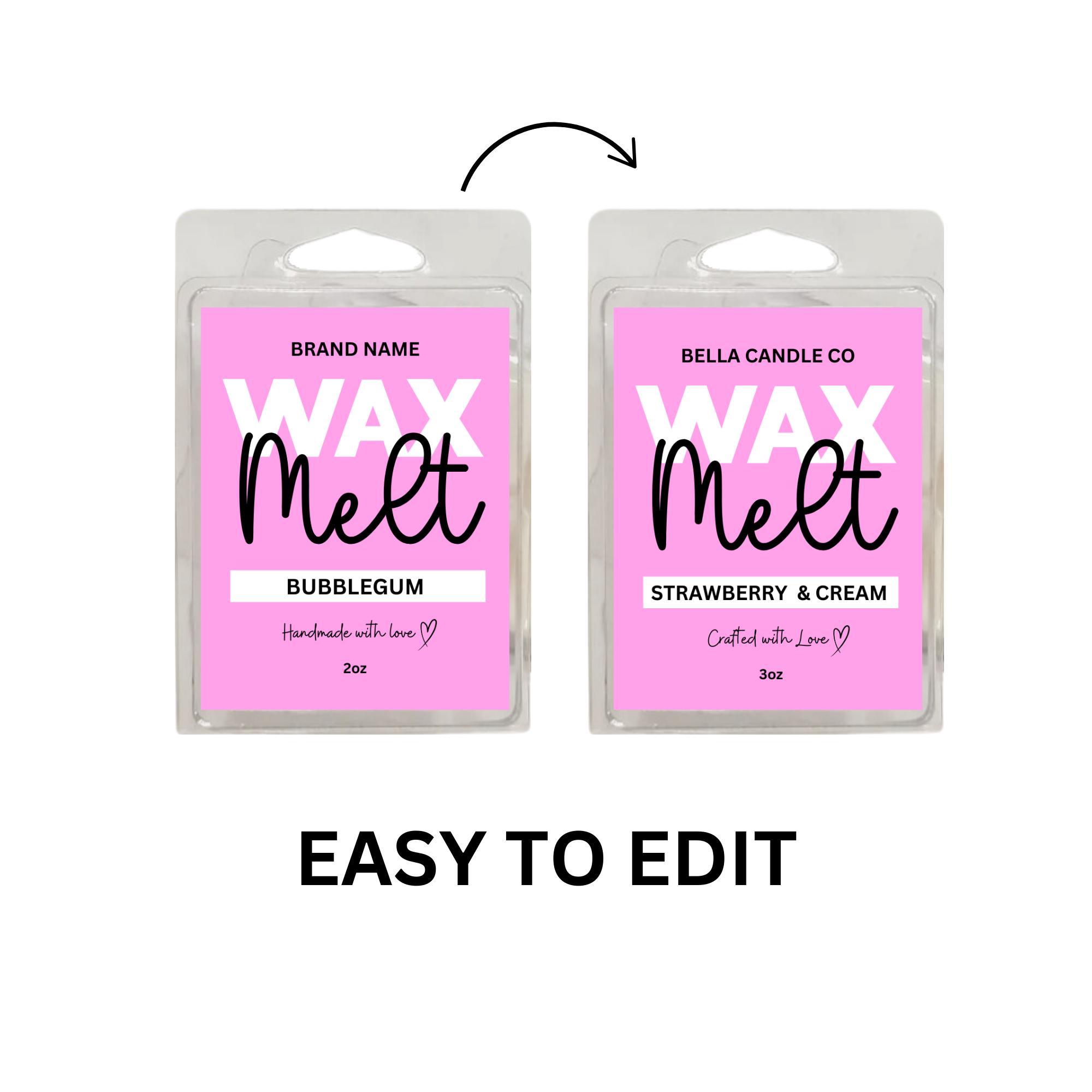 DIY Wax Melt Label / Canva Editable Labels / Wax Melt Labels / Luxury ...