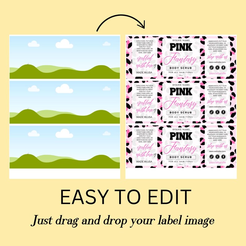 Printable Label Template / DIY Label Printable Sheets / Drag and Drop ...