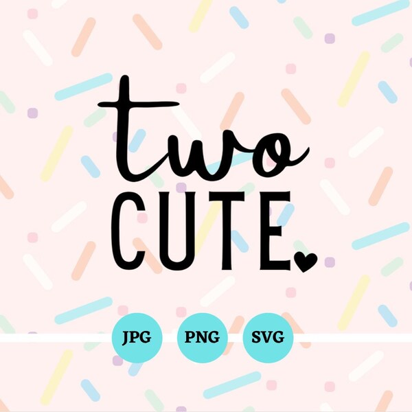 Two Cute Svg - Etsy