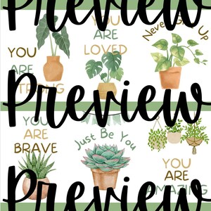 Potted Plants and Succulents Printable Art, PDF, Classroom Theme, Decor ...