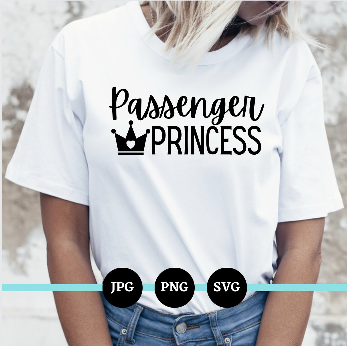 Passenger Princess SVG PNG JPG Traveling Car Princess - Etsy