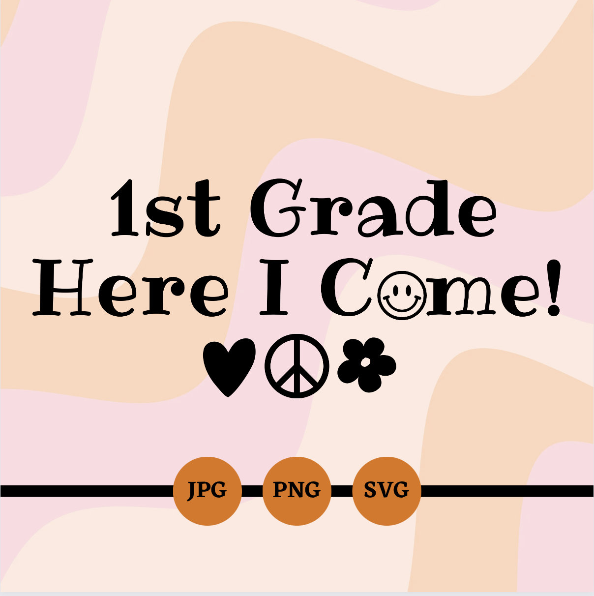 1st Grade Here I Come SVG PNG JPG First Grade Retro - Etsy