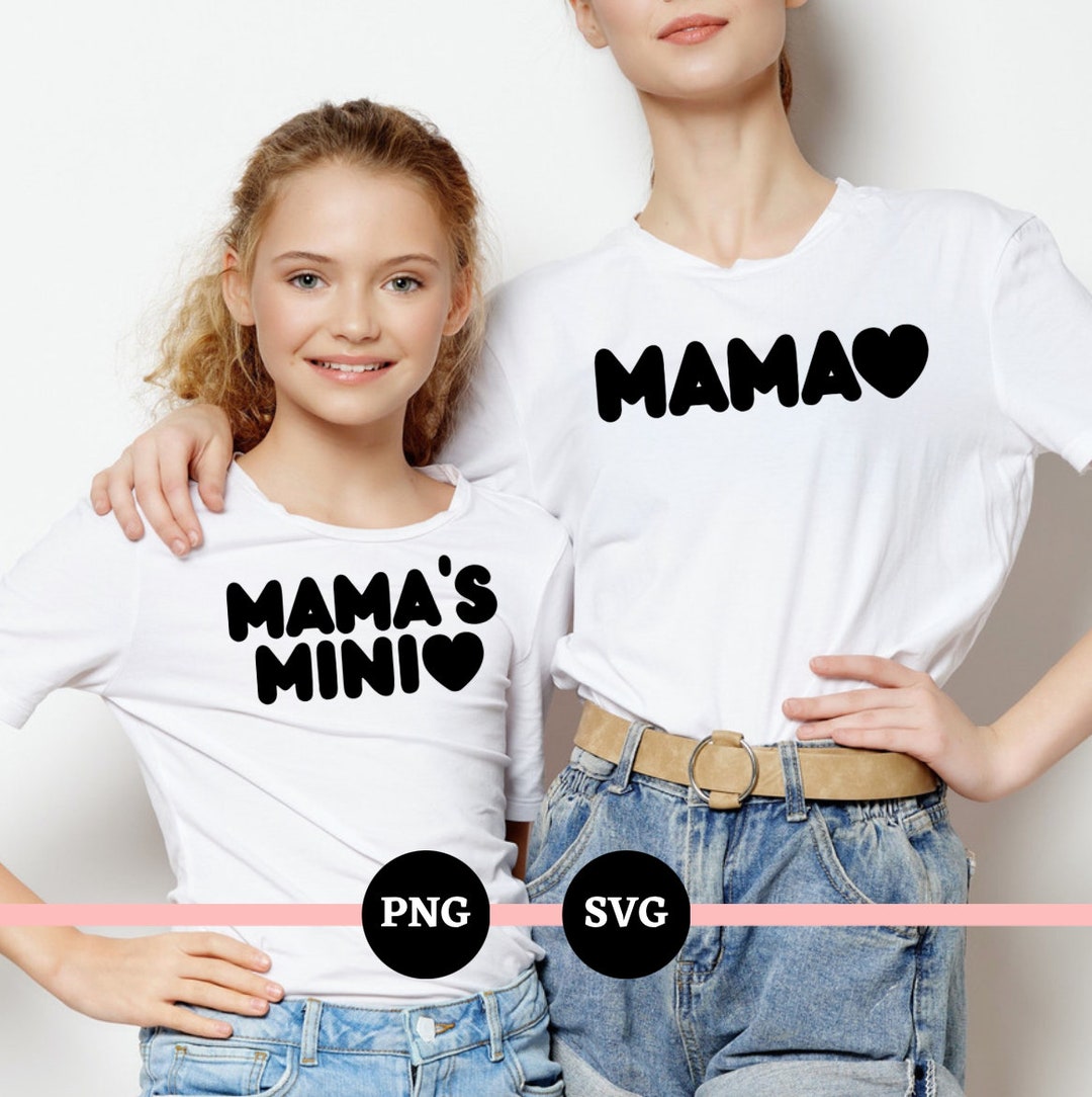 Mama and Mama's Mini, SVG, PNG, Mother Daughter Files, Digital ...
