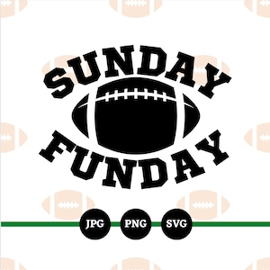 Sunday Funday, Football, Super Bowl, Parties, SVG, PNG, Digital Files ...