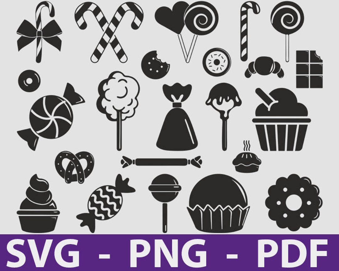 Candy Svg Bundle,candy Svg,sweet Treats Svg,candy Clipart,halloween ...