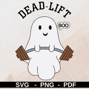 Dead Lift Ghost Svg, Halloween Gym Ghost Svg, Dead Lift Ghost Png ...