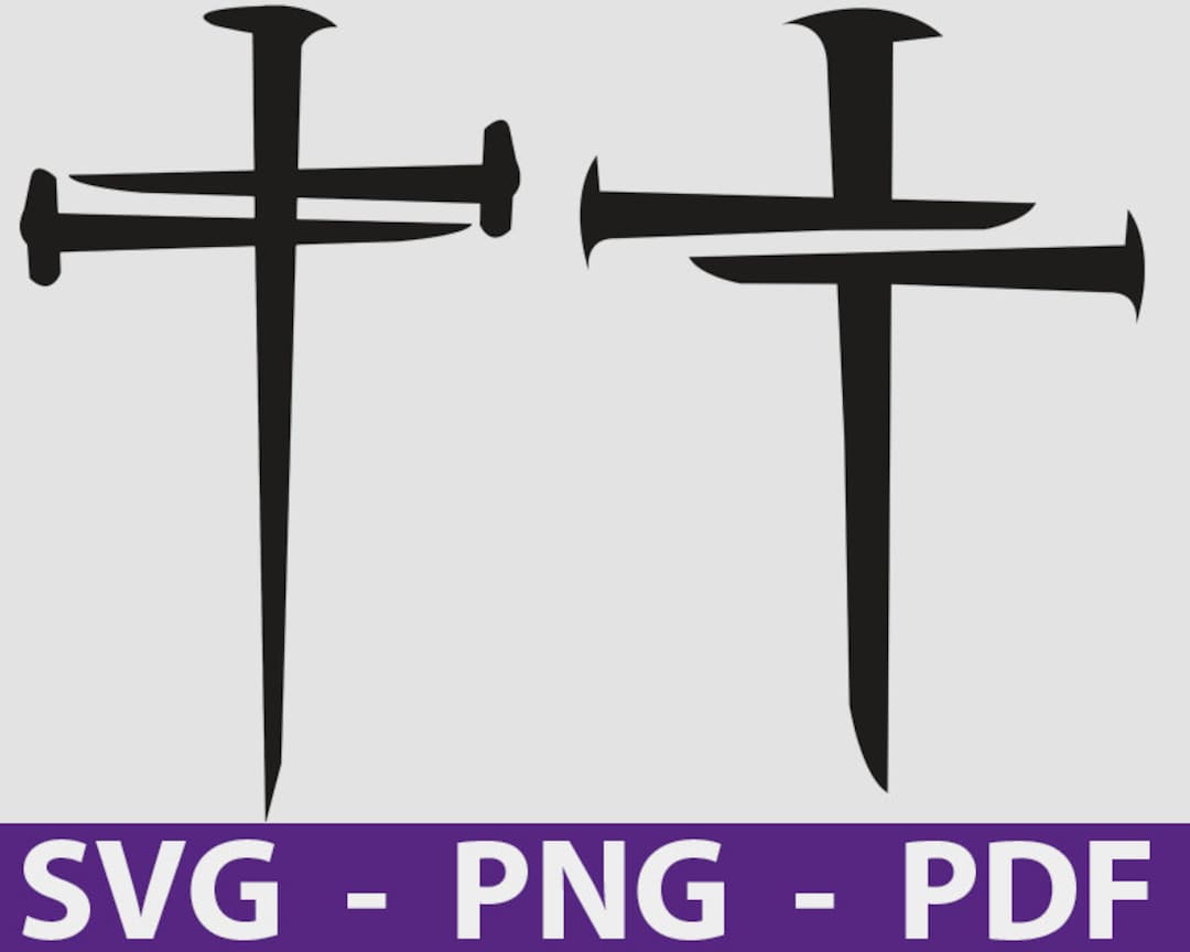 Three Crucifixion Nails Cross Svg, Nail Cross, Nail Cross Svg, SVG ...