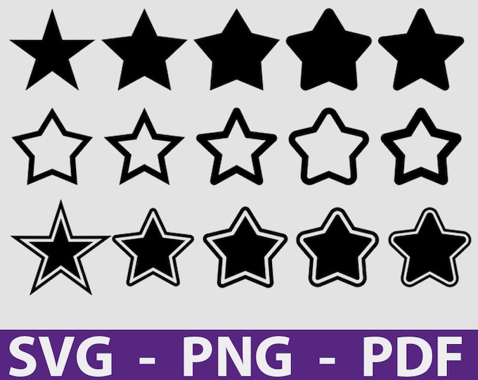 Rounded Star Svg, Rounded Star Square Png, Star Frame Clipart, Star ...