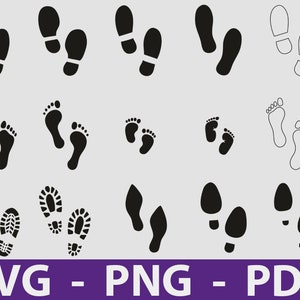 Foot Prints, Footprint, Foot Prints Svg, Foot Prints Bundle, Hiking ...