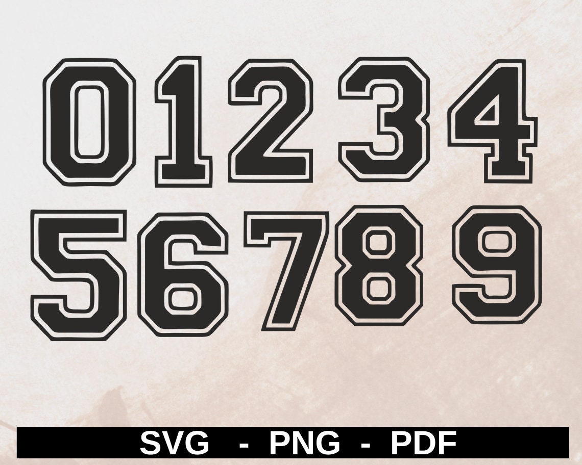 Sport Numbers Svg, Collage Number Png, Numbers Svg, Numbers Clipart ...