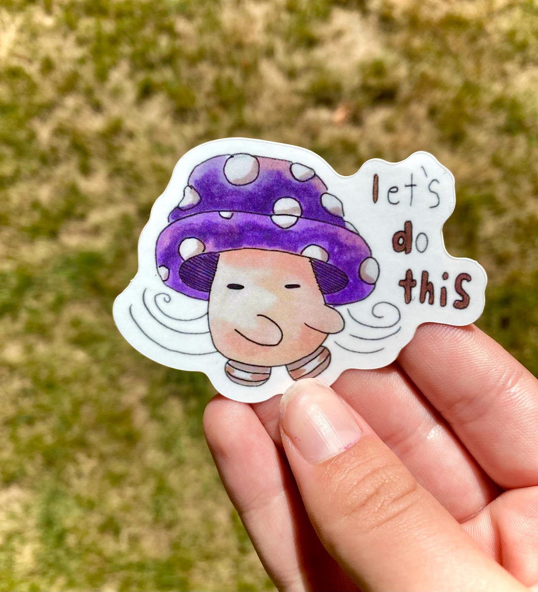 Inspirational Mushroom Vinyl Sticker: Water-resistant Art - Etsy