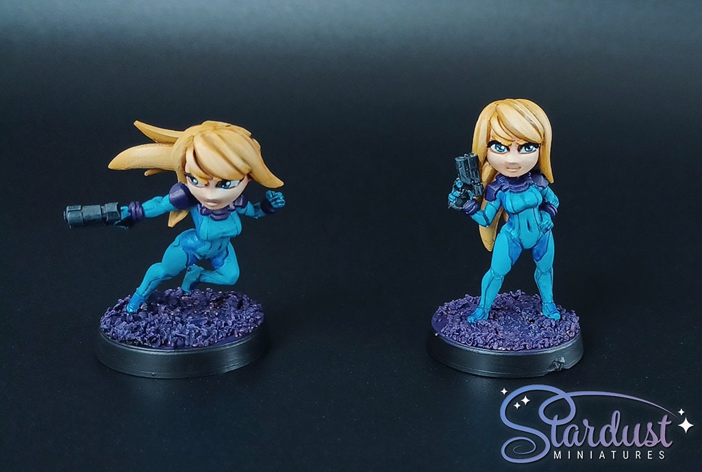 Bounty Hunter Zero Suit Samus Aran Metroid Inspired Handpainted ...