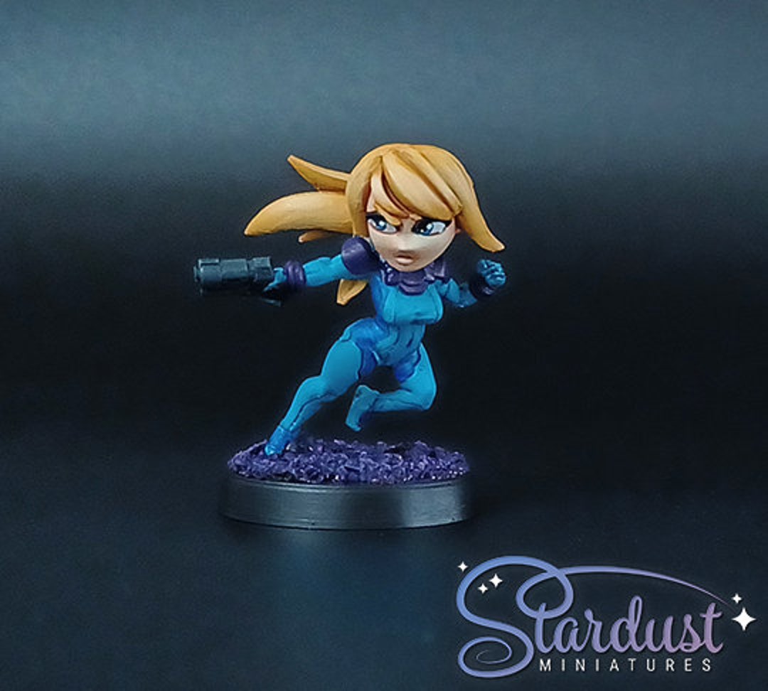 Bounty Hunter Zero Suit Samus Aran Metroid Inspired Handpainted ...