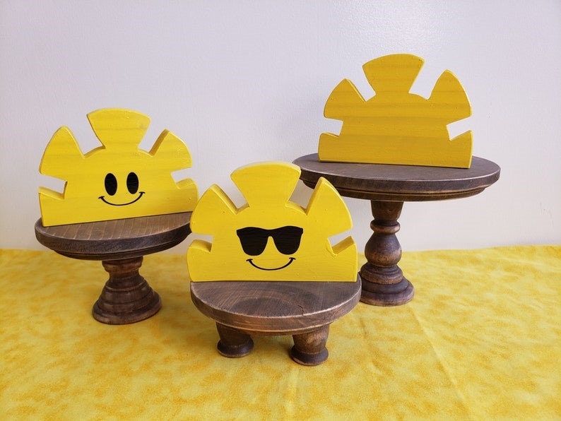 Sun | Chunky Wooden Shapes | Tiered Tray Decor | Shelf Sitter | DIY ...